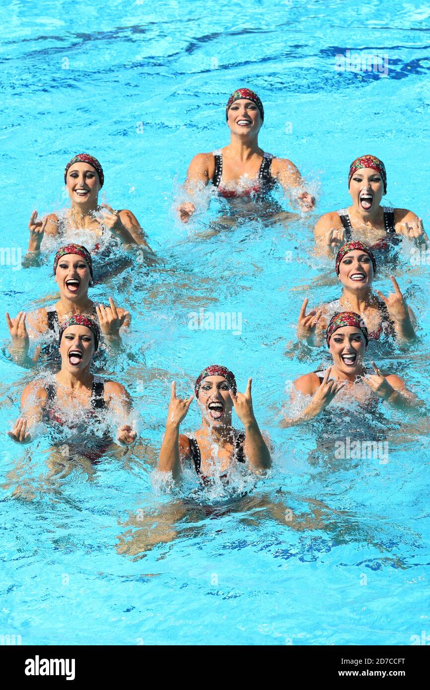 Rio de Janeiro, Brazil. 18th Aug, 2016. Brazil team group (BRA ...