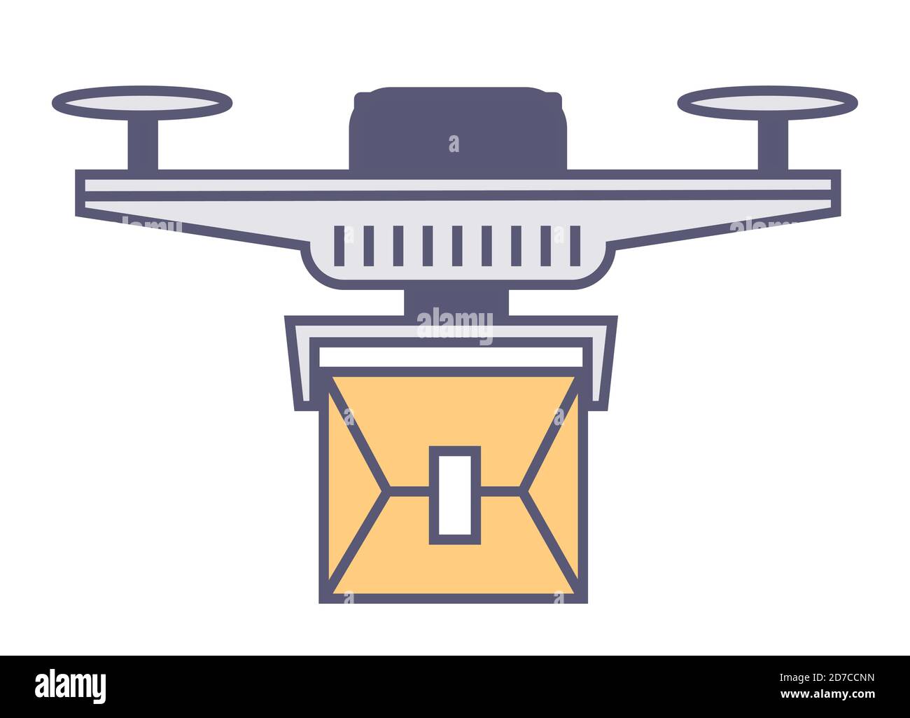 Parcel delivery quadcopter modern Cut Out Stock Images & Pictures - Alamy