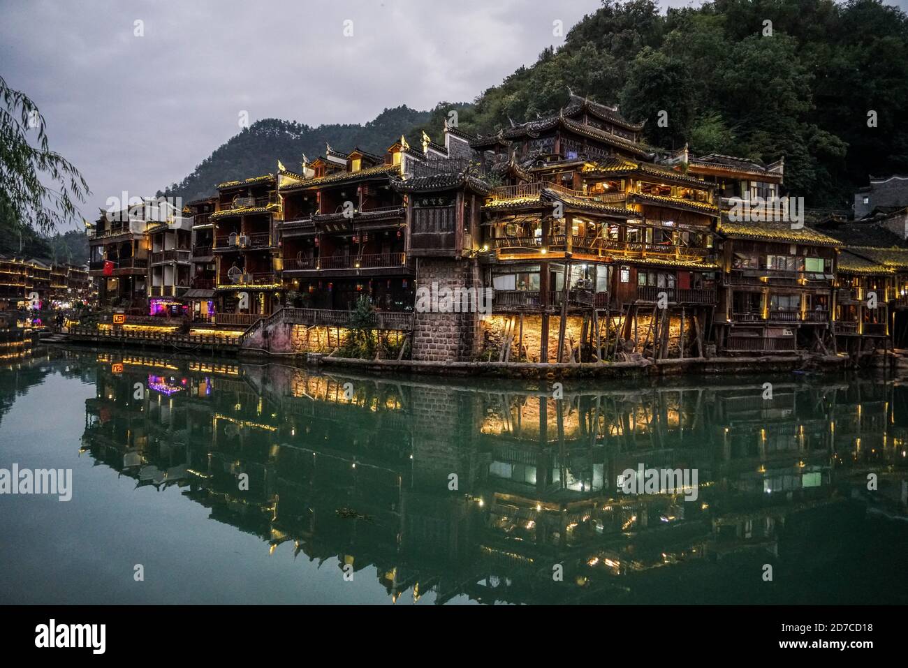 Crossing the river in Fenghuang Stock Photo - Alamy