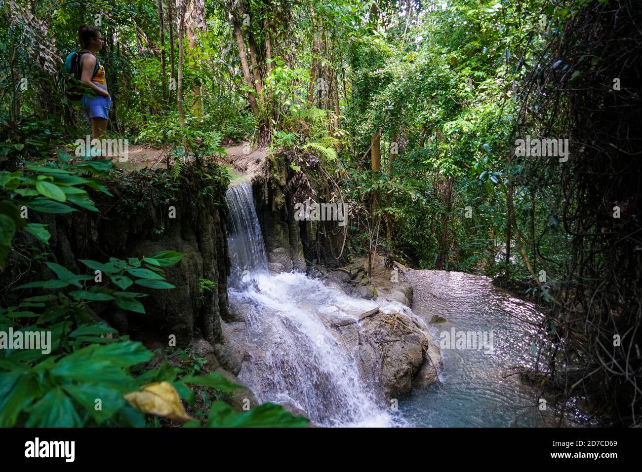 Erawan Waterfalls in Thailand Stock Photo - Alamy