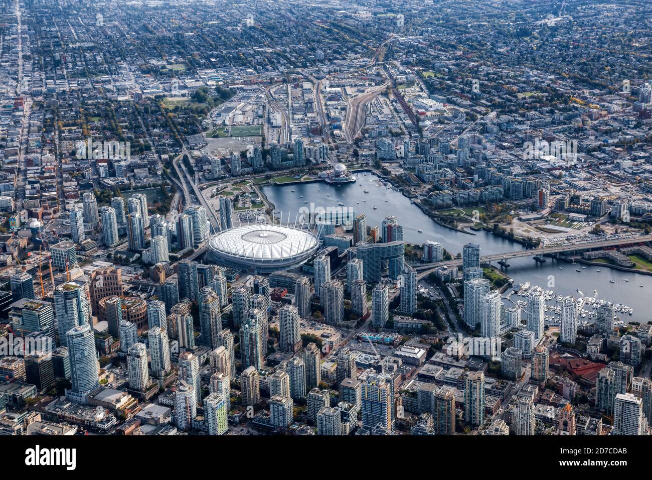Aerial View of Vancouver City Stock Photo - Alamy