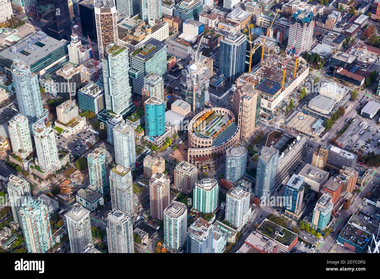 Aerial View of Vancouver City Stock Photo - Alamy