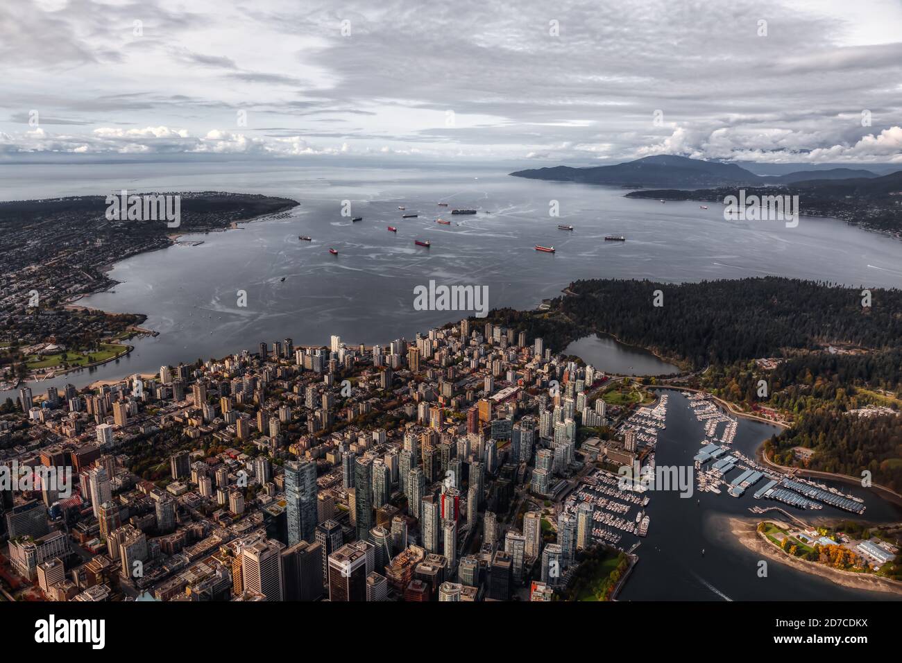 Aerial View of Vancouver City Stock Photo - Alamy