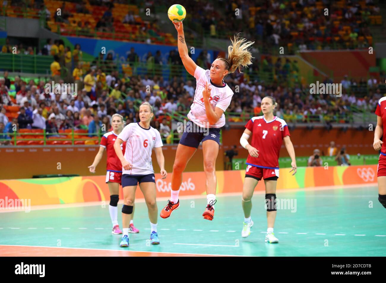 Rio de Janeiro, Brazil. 18th Aug, 2016. Camilla Herrem (NOR) Handball ...