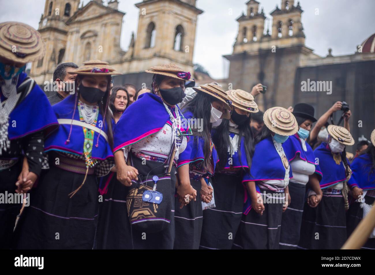 Bogota, Colombia. 21st Oct 2020. October 21, 2020: The Misak people ...