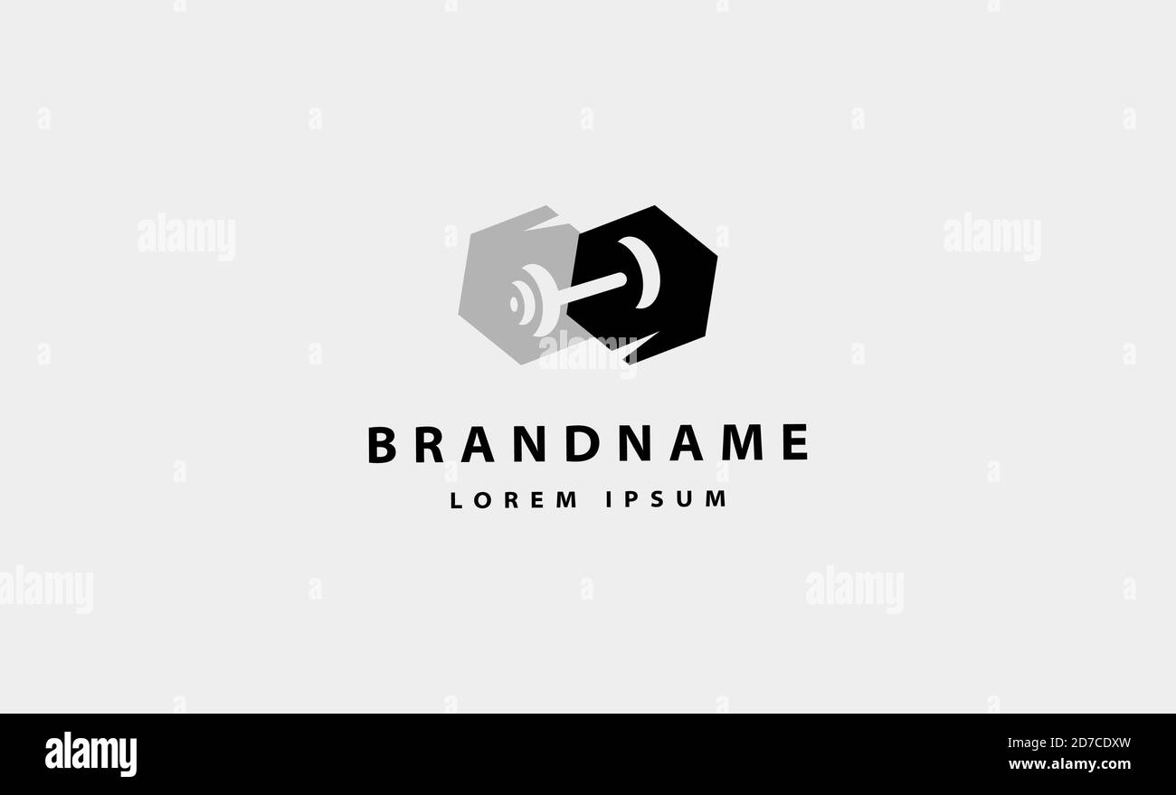 barble bodybuild fitness logo design vector Stock Vector Image & Art ...