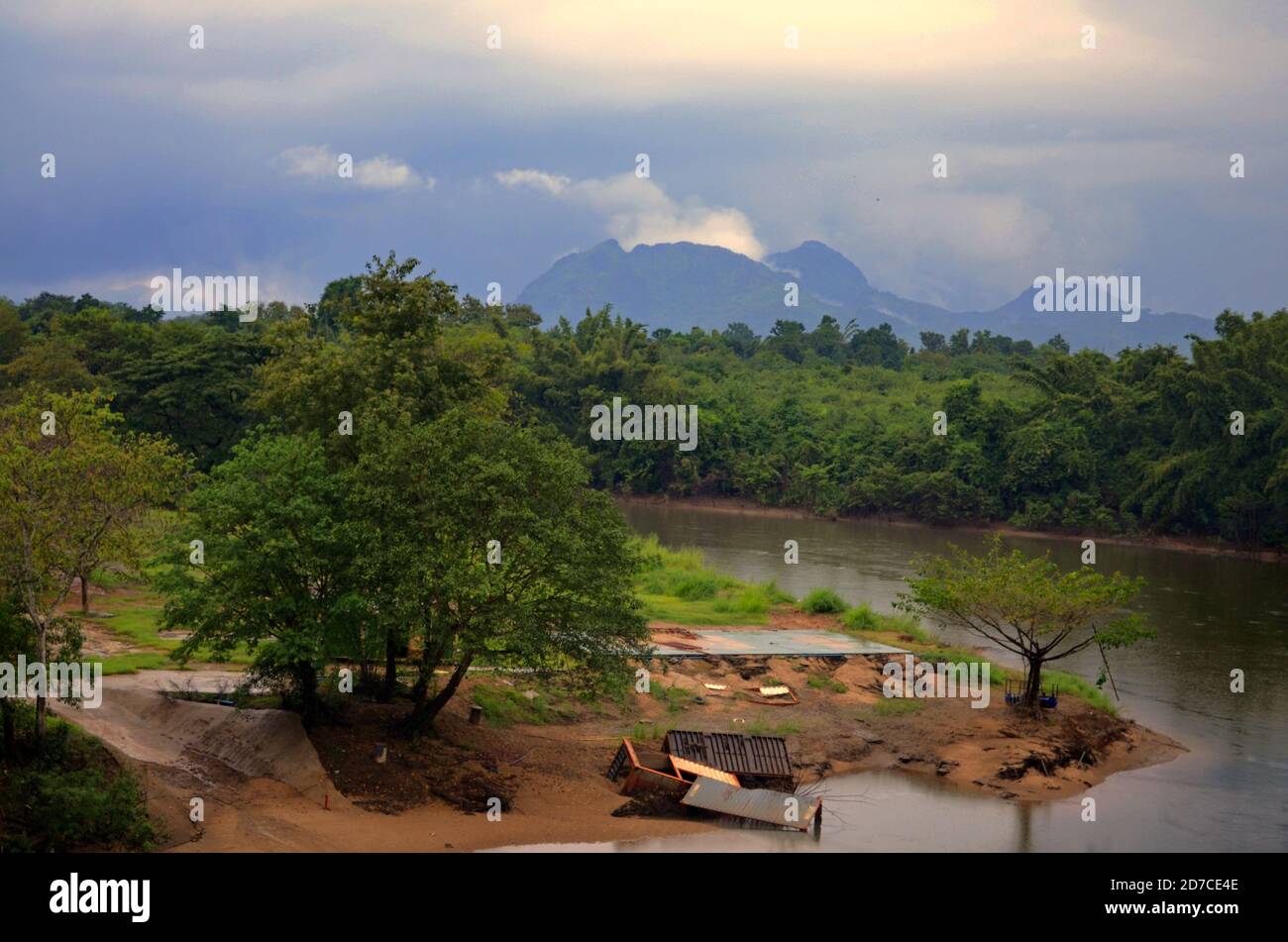 Kanchanaburi, Thailand - View of Countryside from the Train to Krasae ...