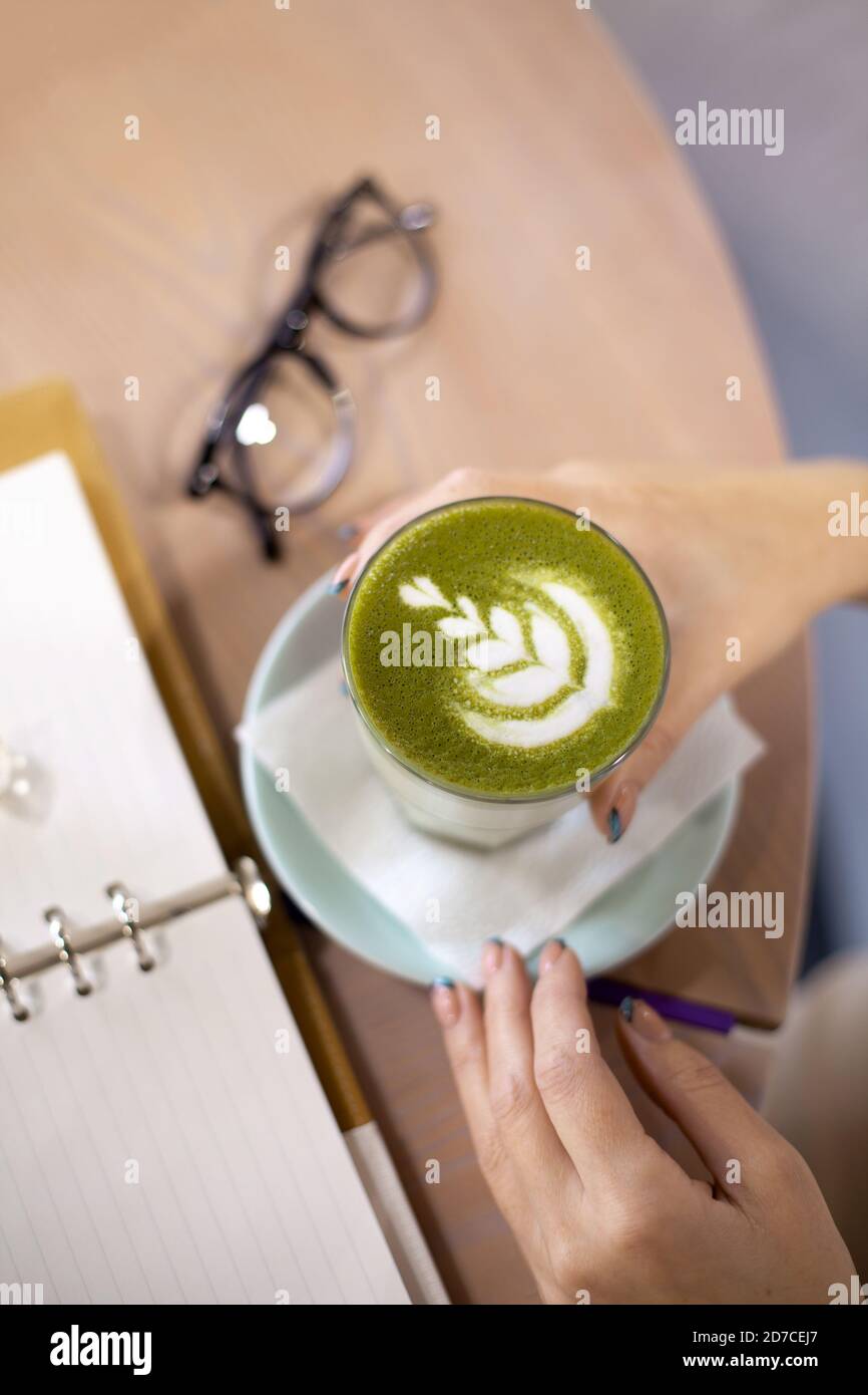 Hot matcha green tea hi-res stock photography and images - Alamy