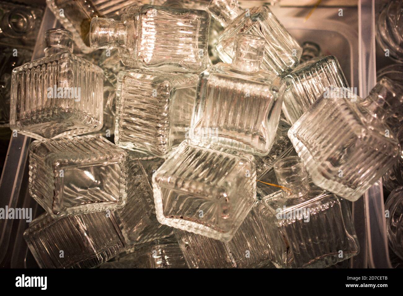 Top angle empty glass bottle hi-res stock photography and images - Alamy
