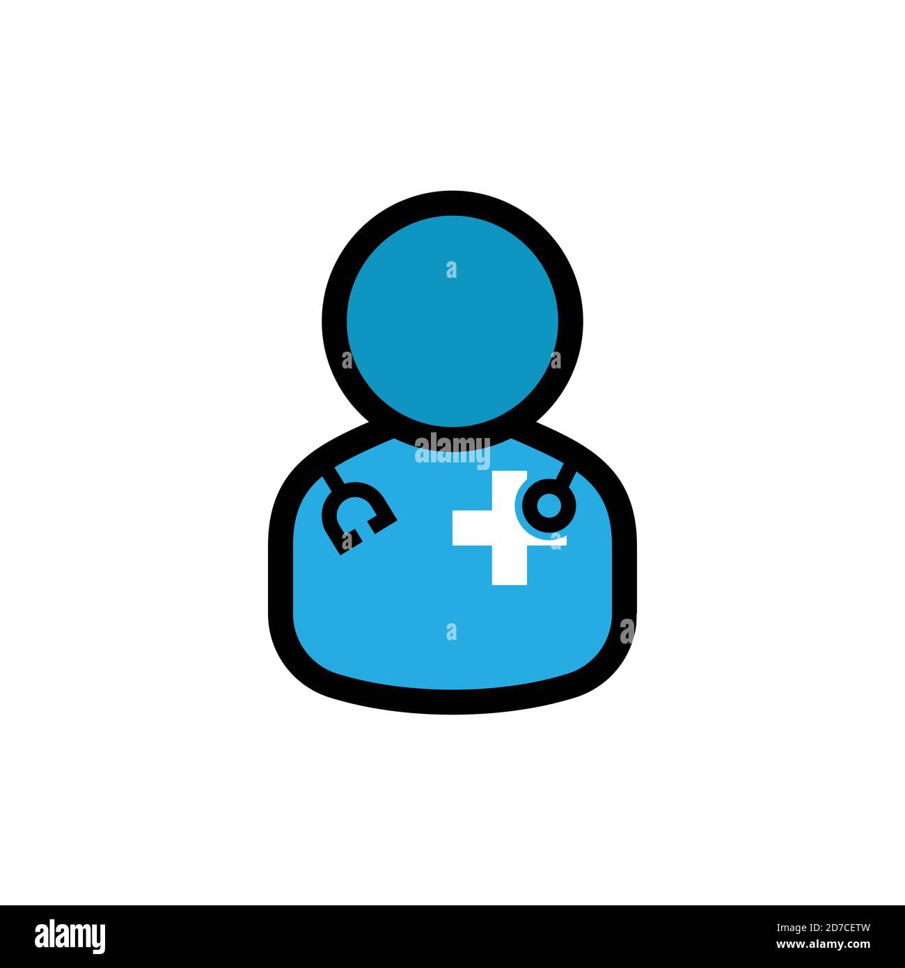 Doctor flat icon. Design template vector Stock Vector Image & Art - Alamy