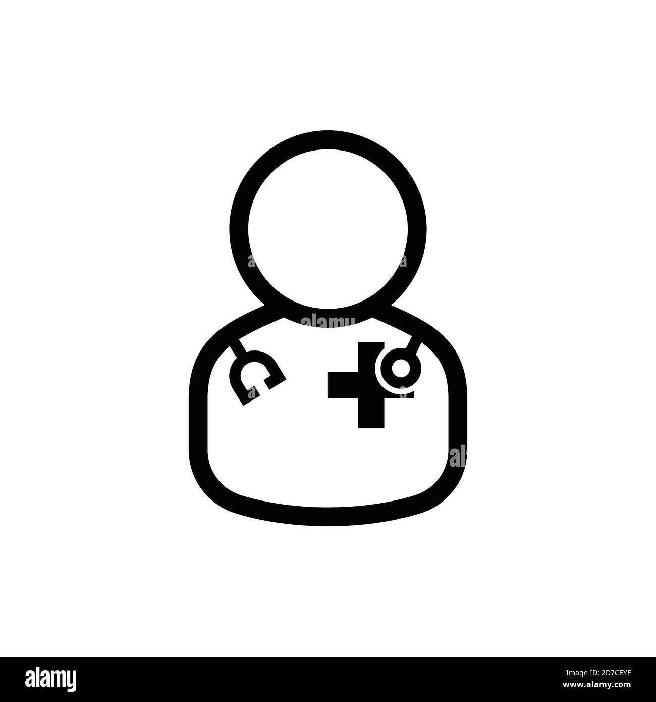 Nurse simple vector line Cut Out Stock Images & Pictures - Alamy