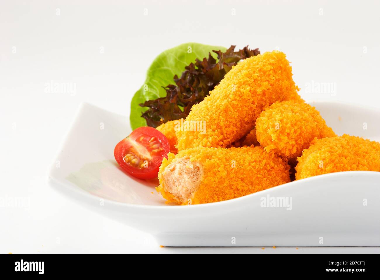 Breaded Prawn Sausage Stock Photo - Alamy