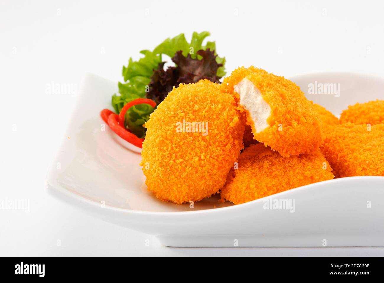 Breaded Prawn Nugget Stock Photo - Alamy