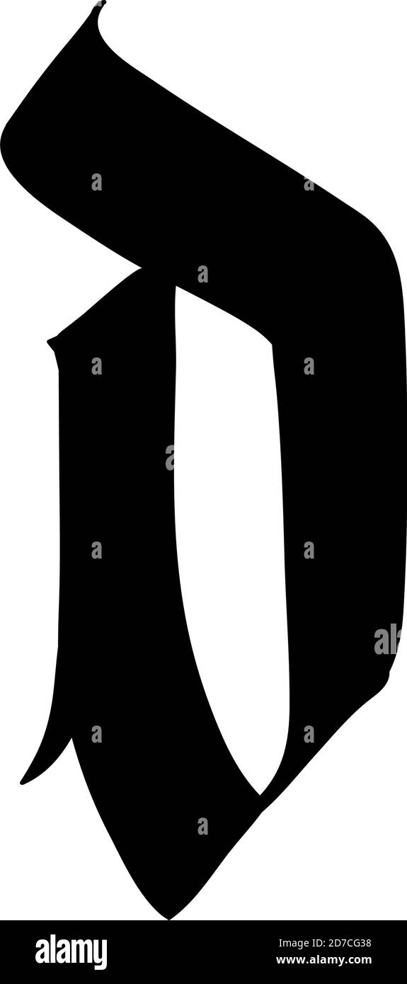 Gothic D Calligraphy