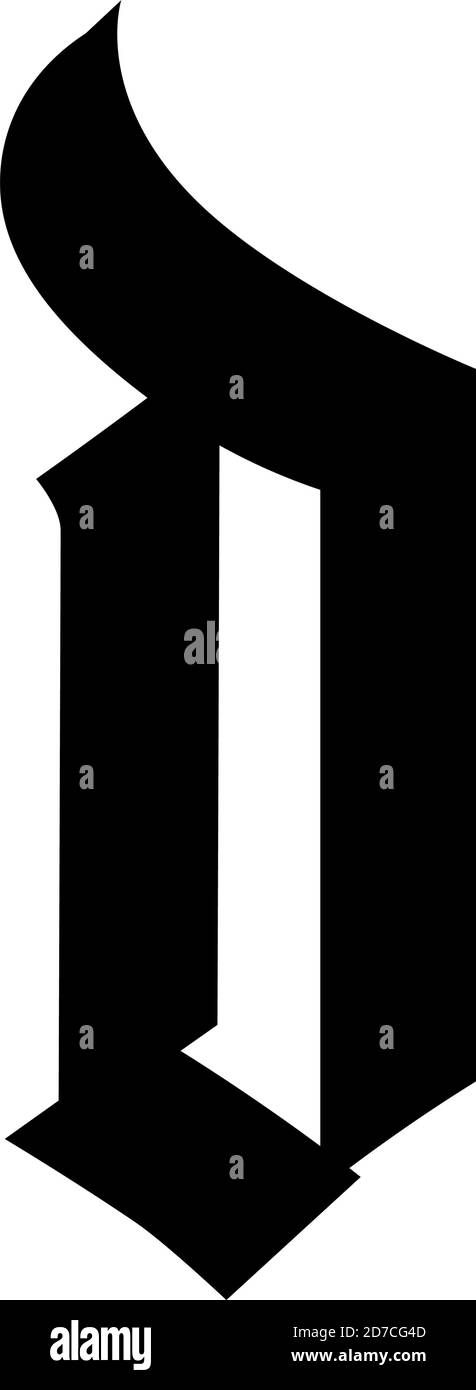 Gothic D Calligraphy