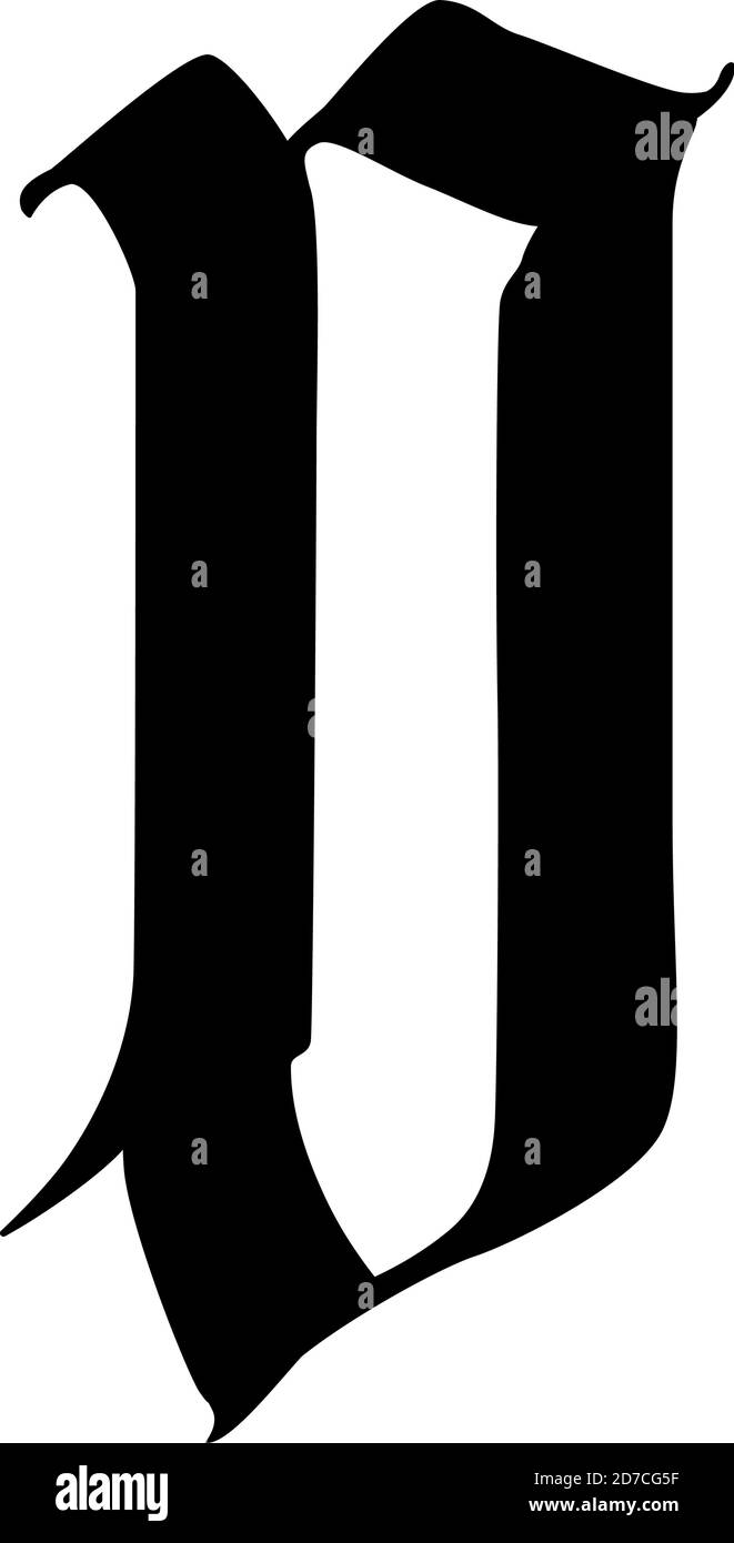 Letter O, in the Gothic style. Vector. Alphabet. The symbol is isolated ...