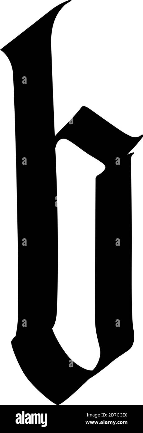Letter B, in the Gothic style. Vector. Alphabet. The symbol is isolated ...
