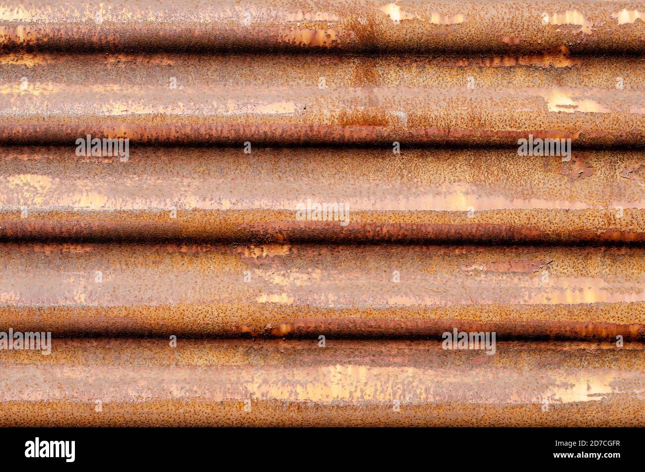 Rusty corrugated metal sheet close-up. Rusty metal texture ...