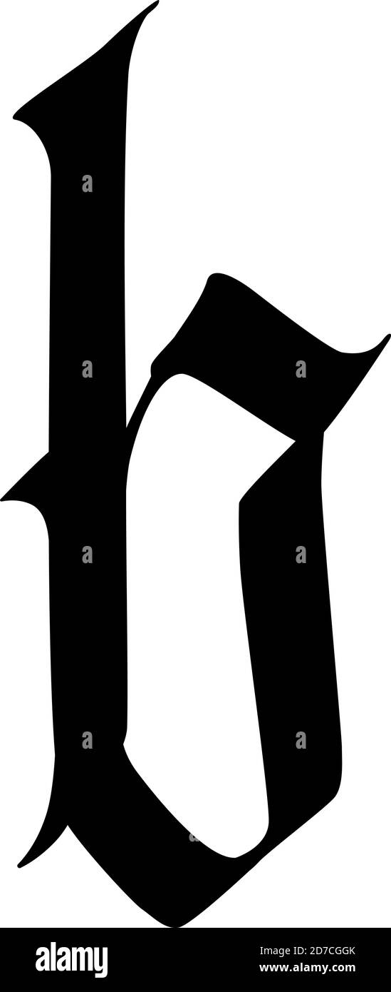 Calligraphy Lowercase Letter B