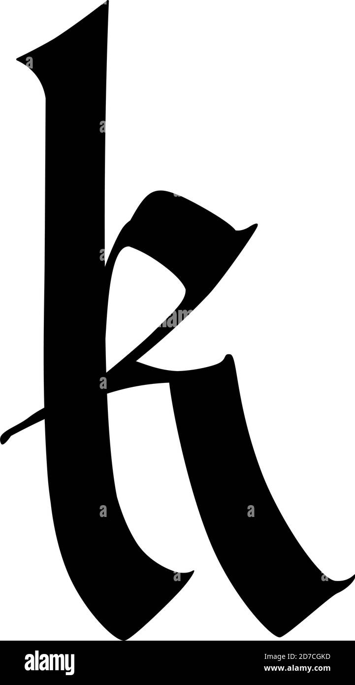 Calligraphy Letter K
