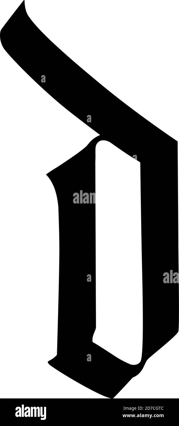 Gothic D Calligraphy