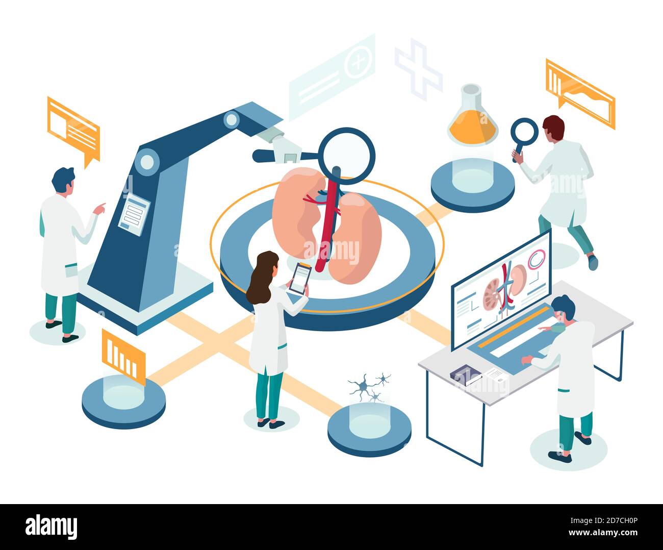 Kidney disease illustration Stock Vector Images - Alamy