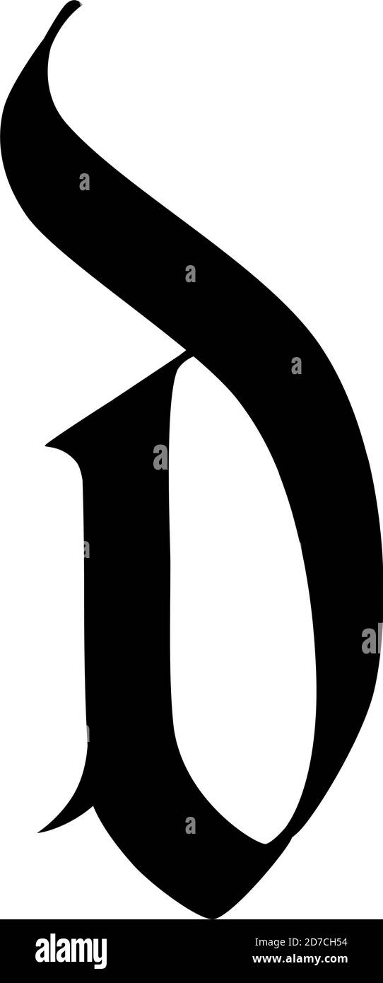 Gothic D Calligraphy