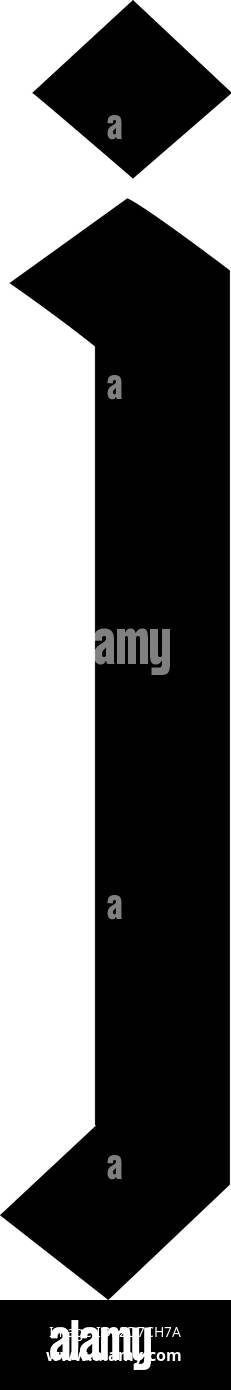 Letter j, in the Gothic style. Vector. Alphabet. The symbol is isolated ...