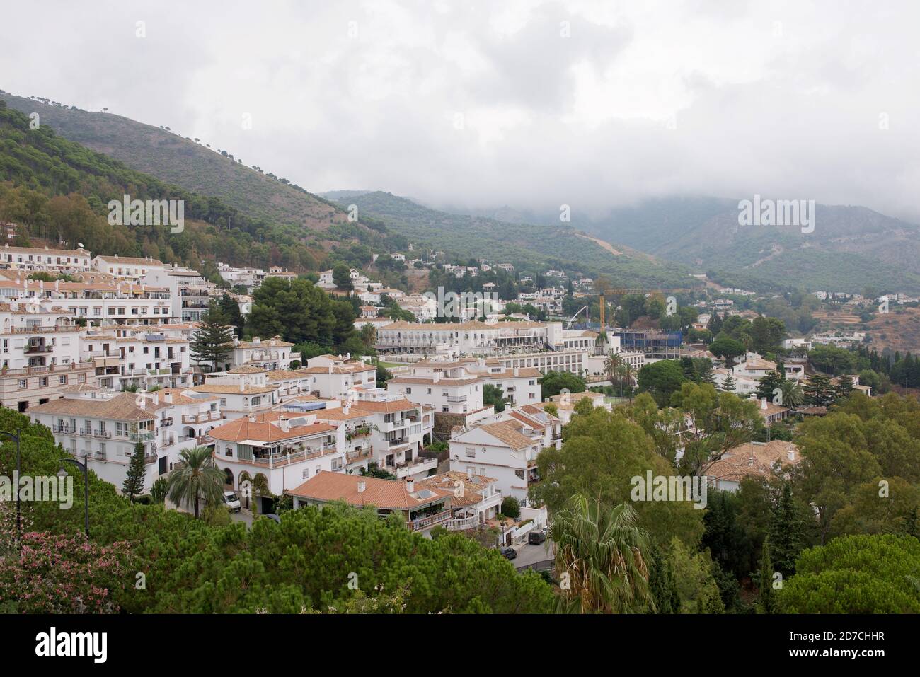 Landscape view of Mijas Pueblo in Spain Stock Photo - Alamy