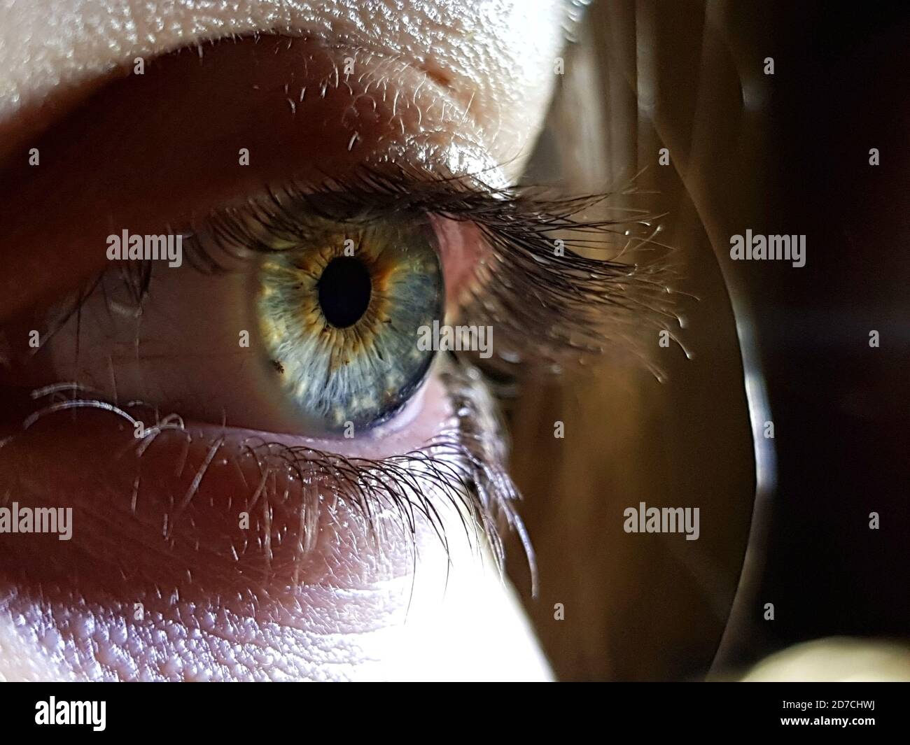 Extreme macro human blue eye hi-res stock photography and images - Alamy