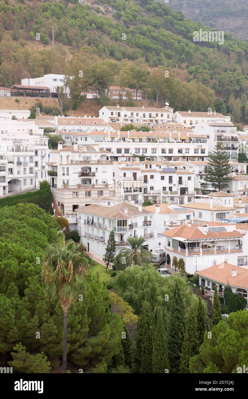 Landscape view of Mijas Pueblo in Spain Stock Photo - Alamy