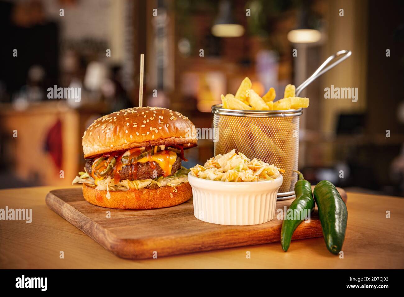 Gourmet beef burger Stock Photo - Alamy