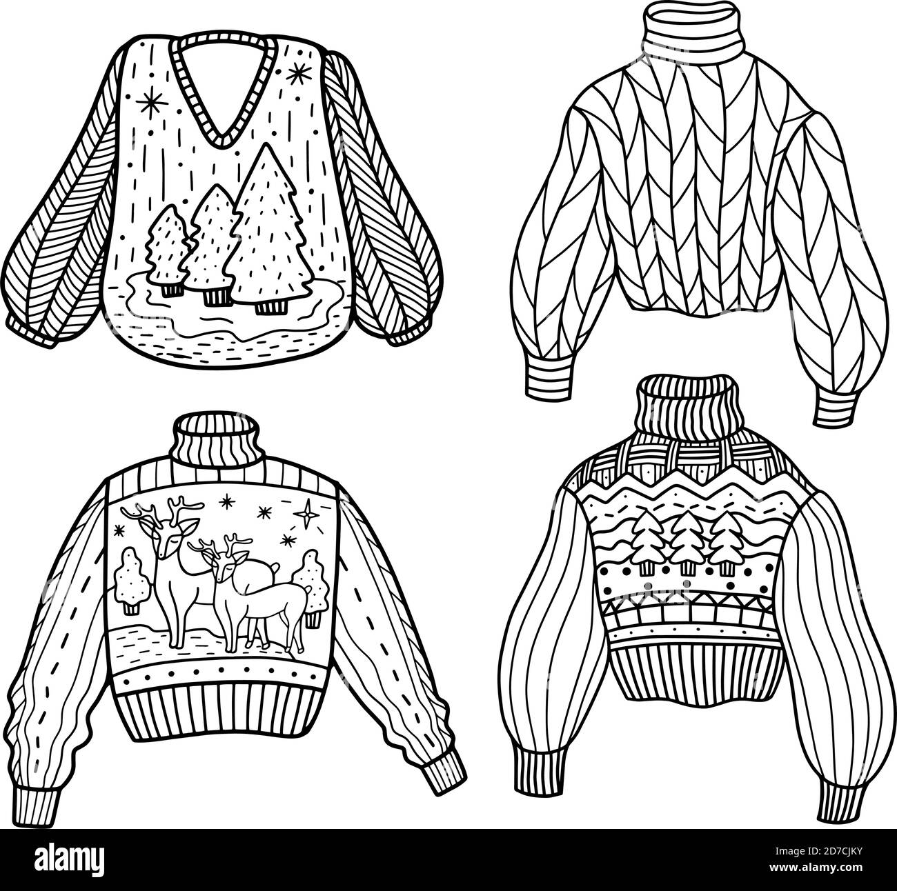 Jumpers clothes white background Stock Vector Images - Alamy