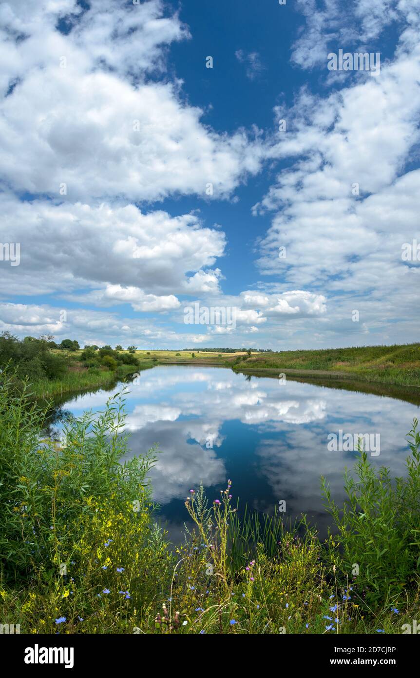 Majestic summer landscape in clouds hi-res stock photography and images ...