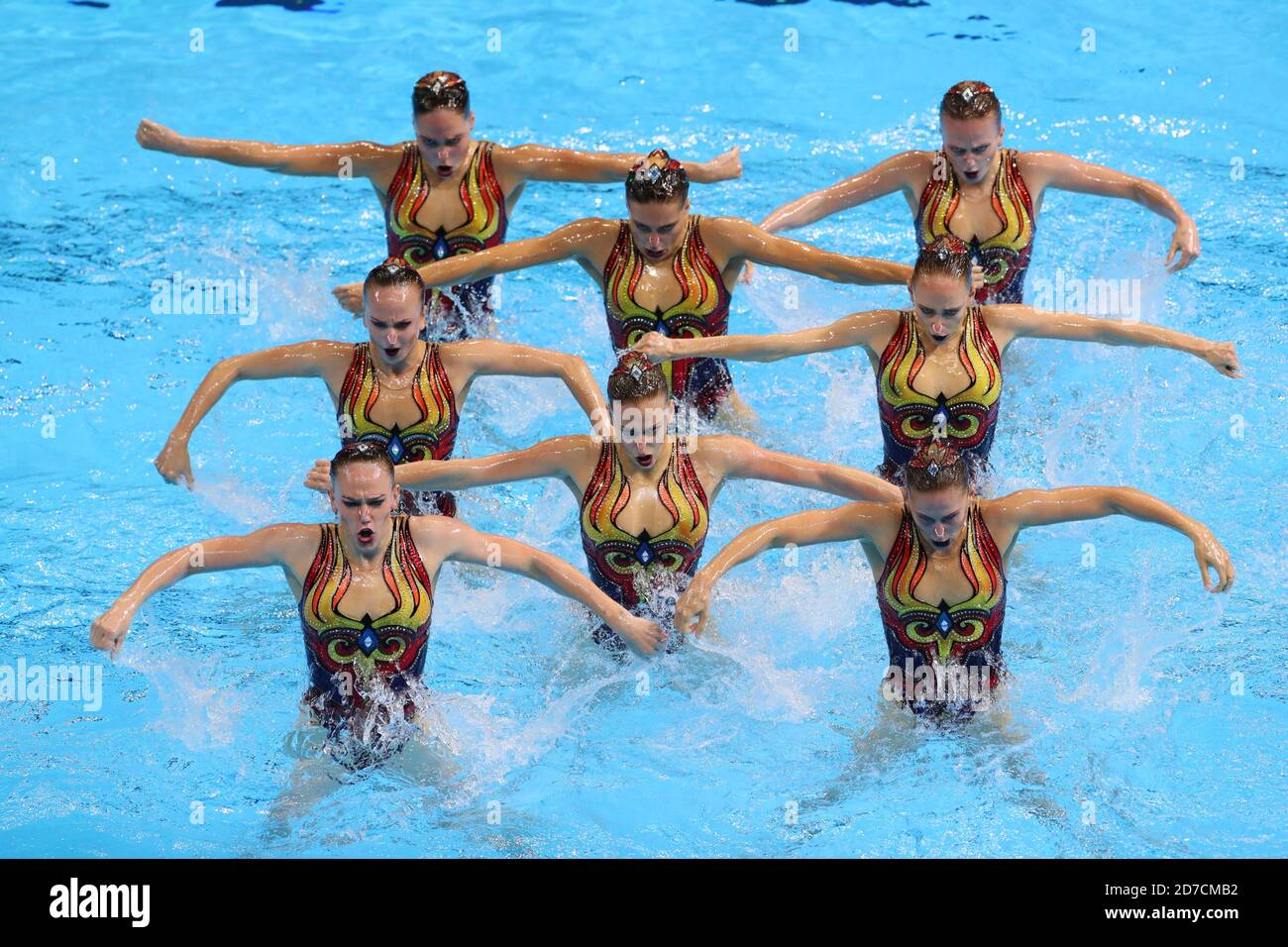 Gwangju, South Korea. 19th July, 2019. Russia team group (RUS) Artistic ...