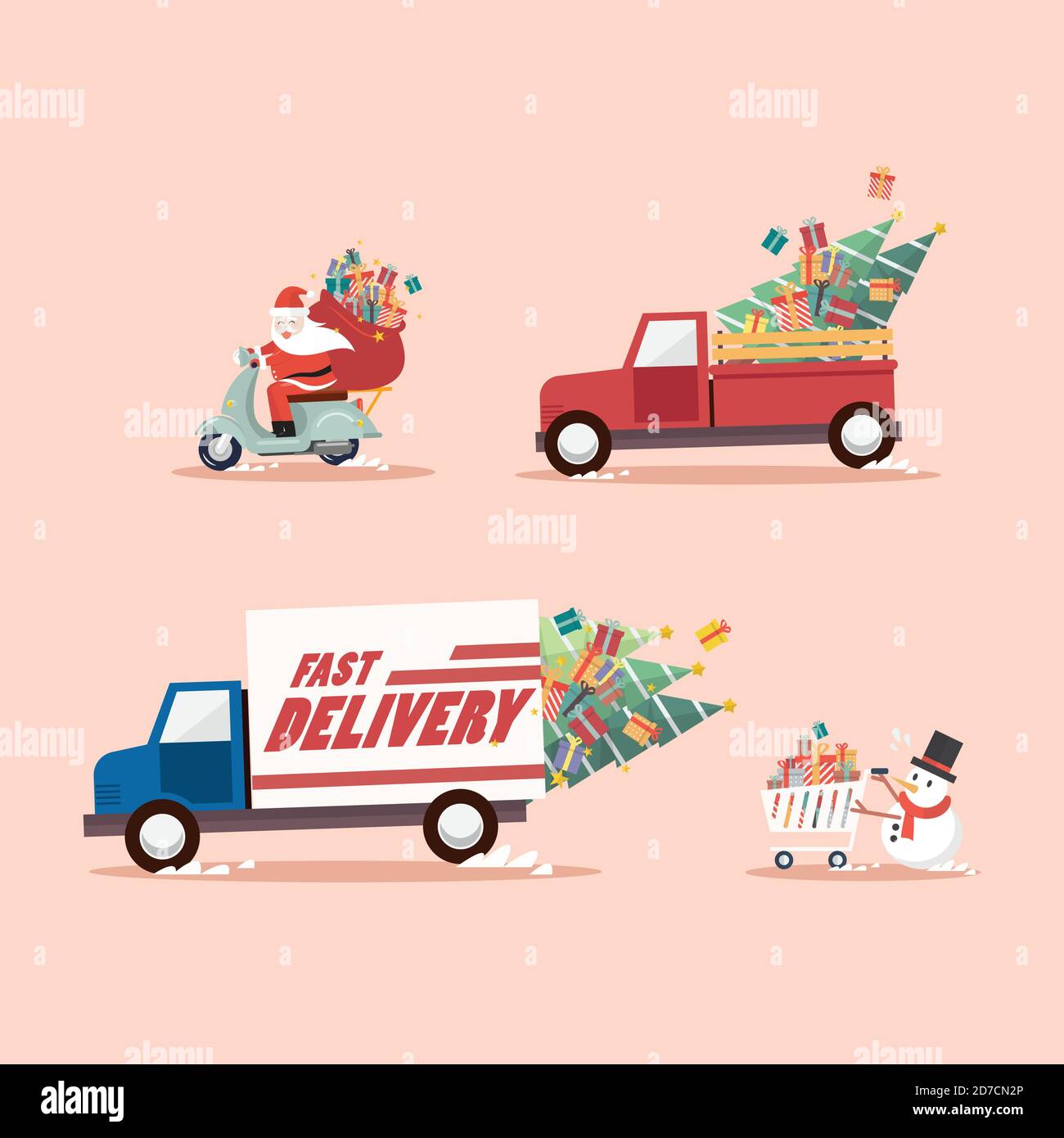 Box truck cartoon illustration vector hi-res stock photography and ...