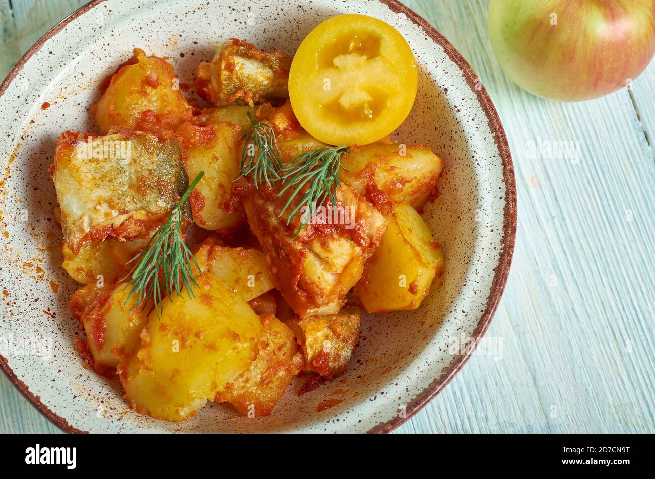 Baccala con patate - Stewed Salted Cod with Potatoes, Italian dishes ...