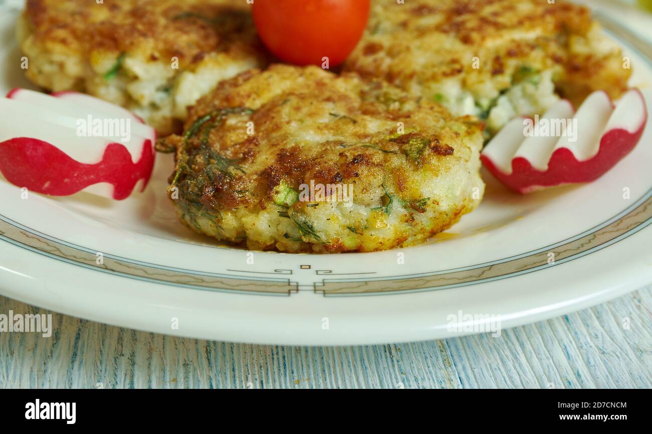 Greek Zucchini Fritters - Kolokithakia keftedes Stock Photo - Alamy