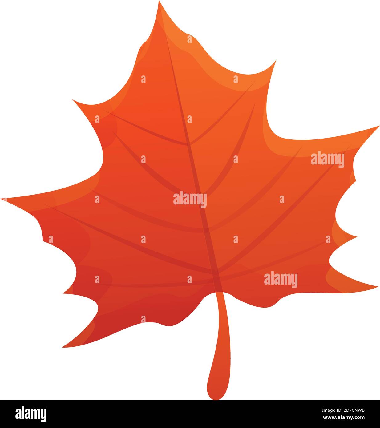 Maple red leaf icon. Cartoon of maple red leaf vector icon for web ...