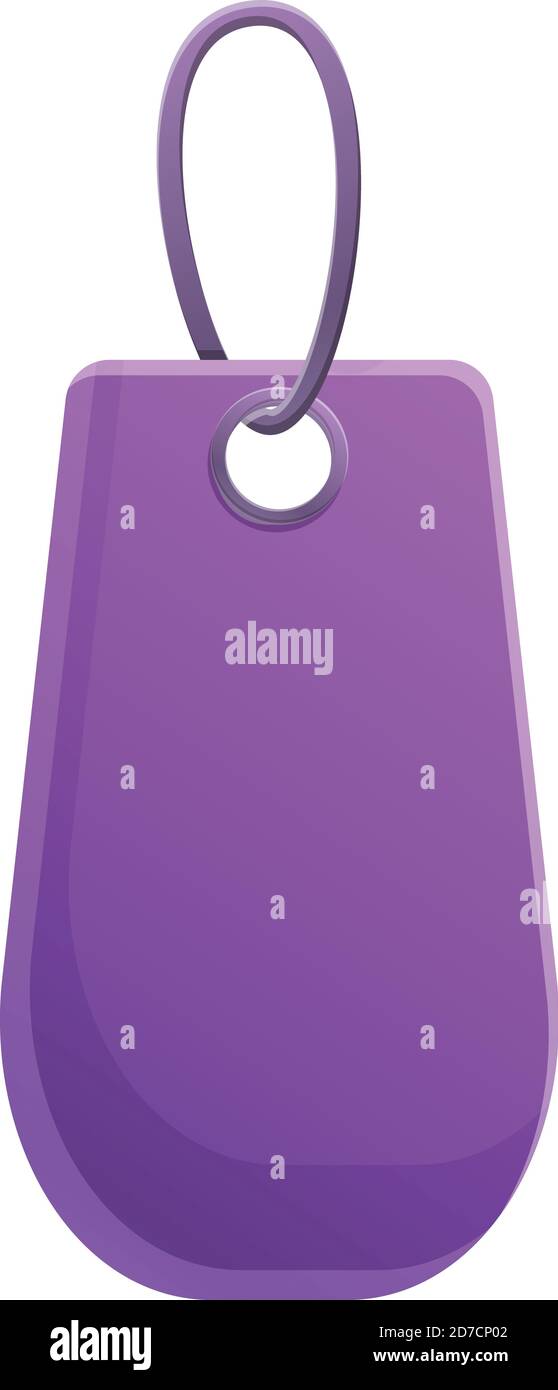 Violet cloth tag icon. Cartoon of violet cloth tag vector icon for web ...