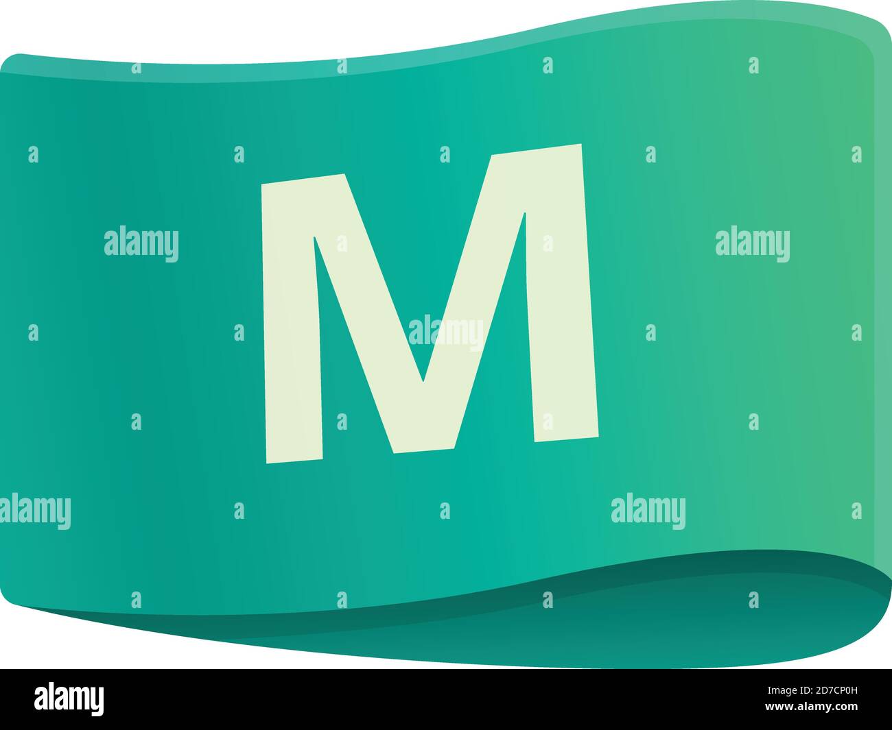 M size cloth label icon. Cartoon of m size cloth label vector icon for ...