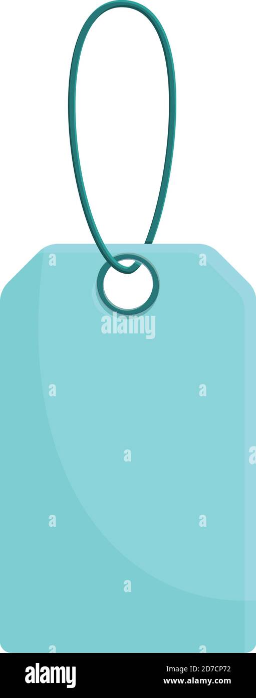 Plastic cloth label icon. Cartoon of plastic cloth label vector icon ...