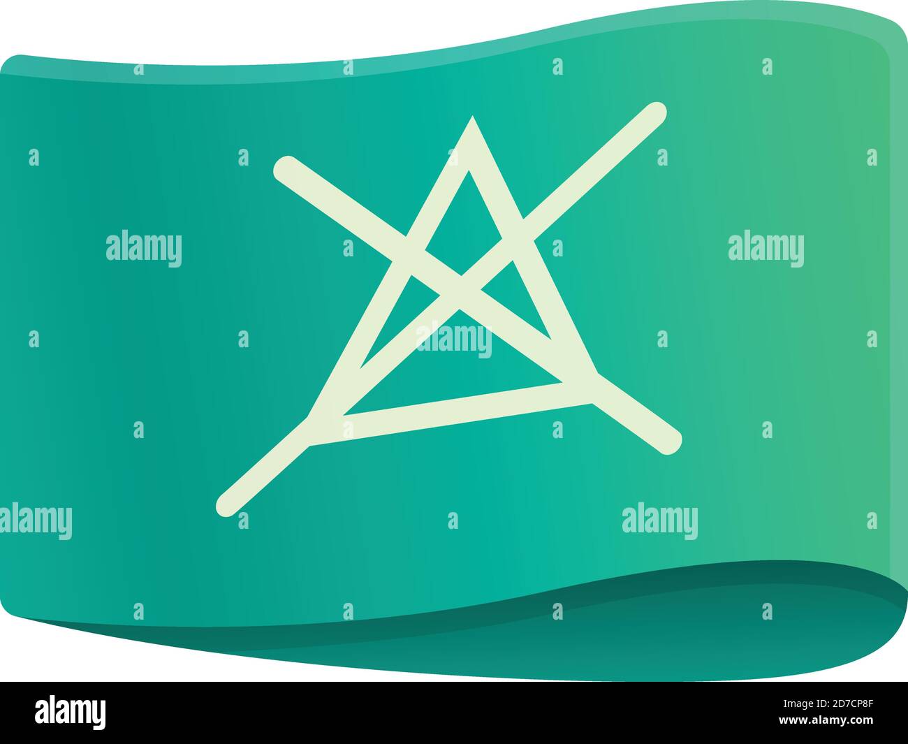 Do not bleach cloth label icon. Cartoon of do not bleach cloth label ...