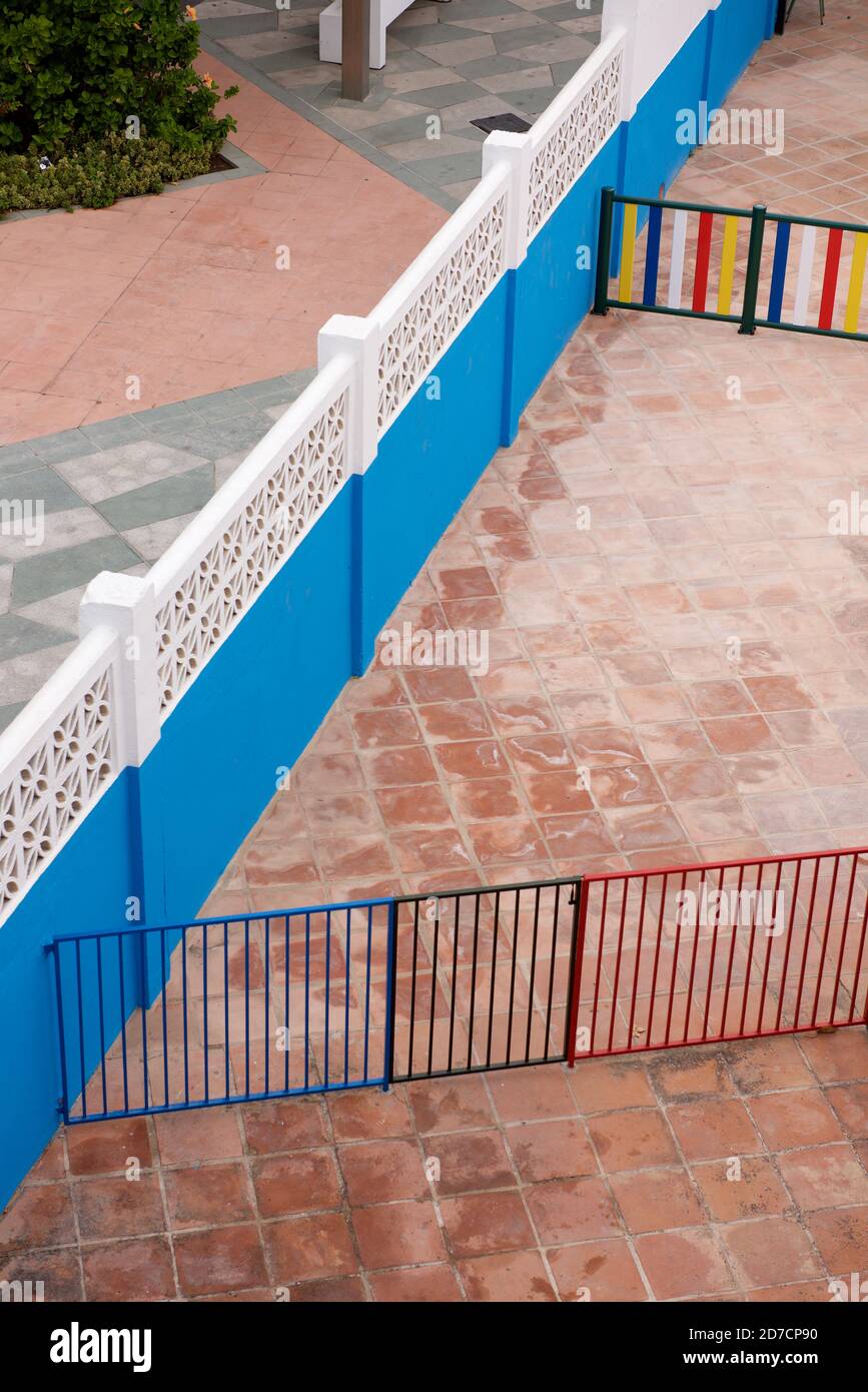 Abstract - floor tiles and walls and fences Stock Photo - Alamy