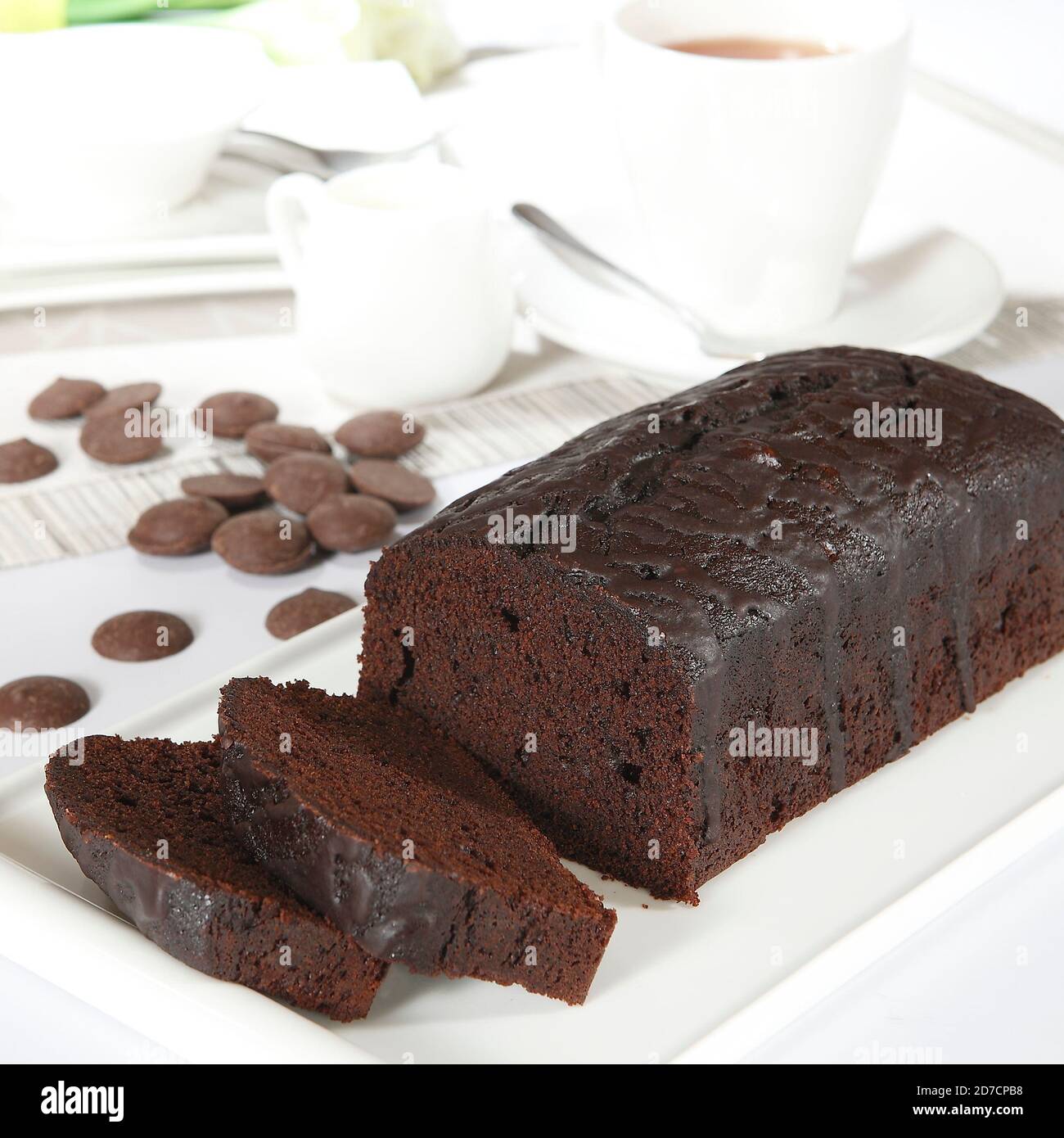 Belgium Chocolate Loaf Cake Stock Photo - Alamy
