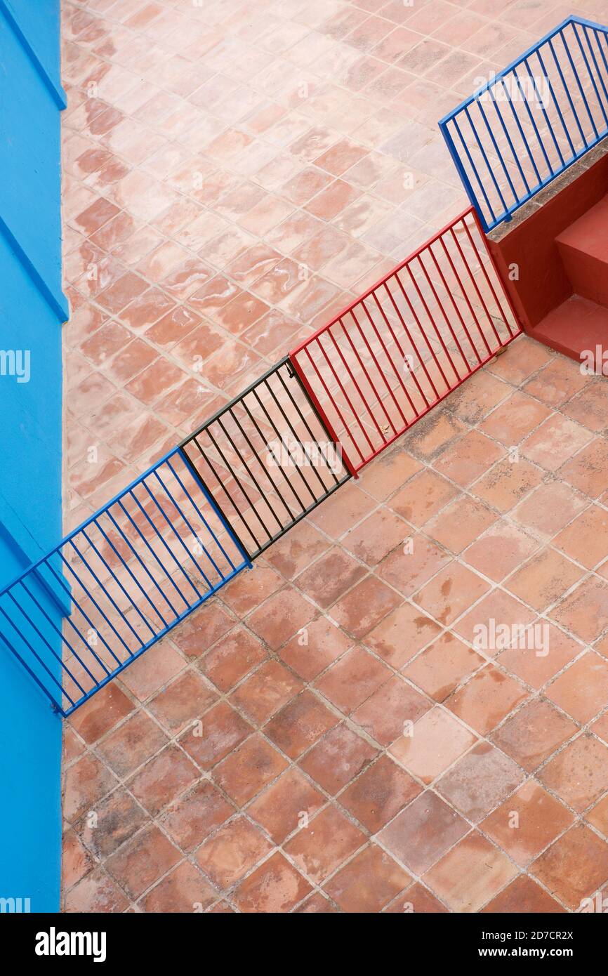 Abstract - floor tiles and walls and fences Stock Photo - Alamy