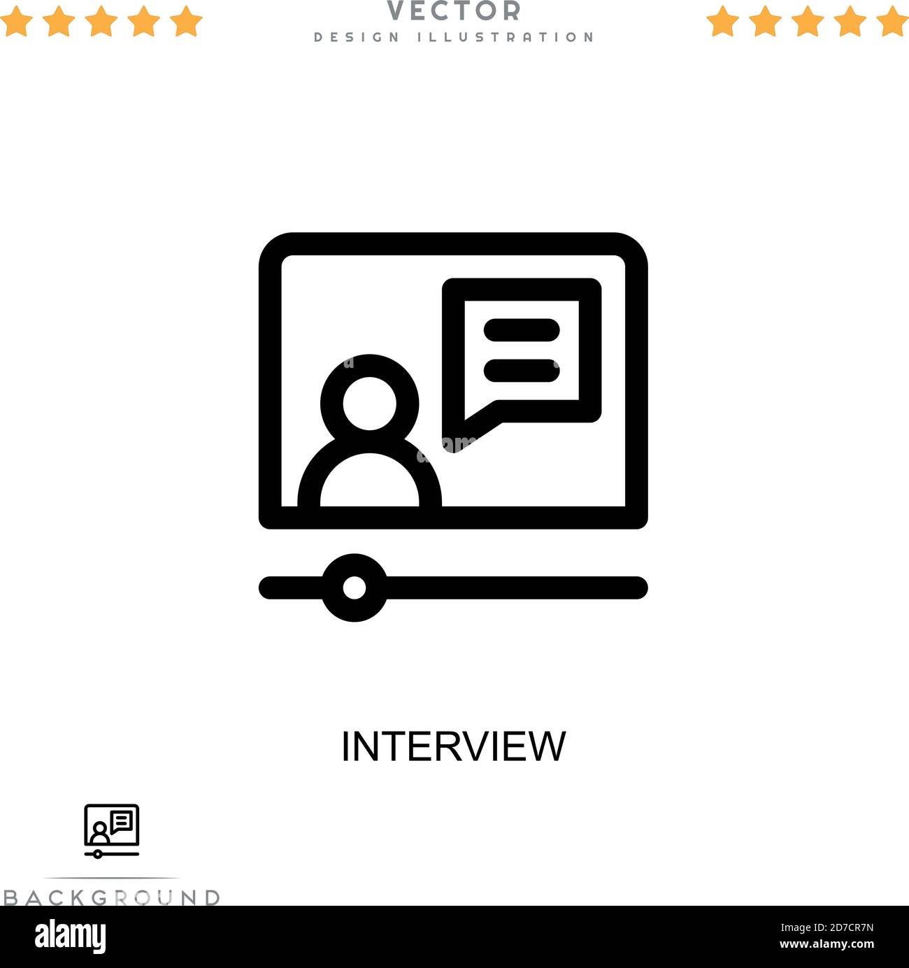 Interview icon. Simple element from digital disruption collection. Line ...