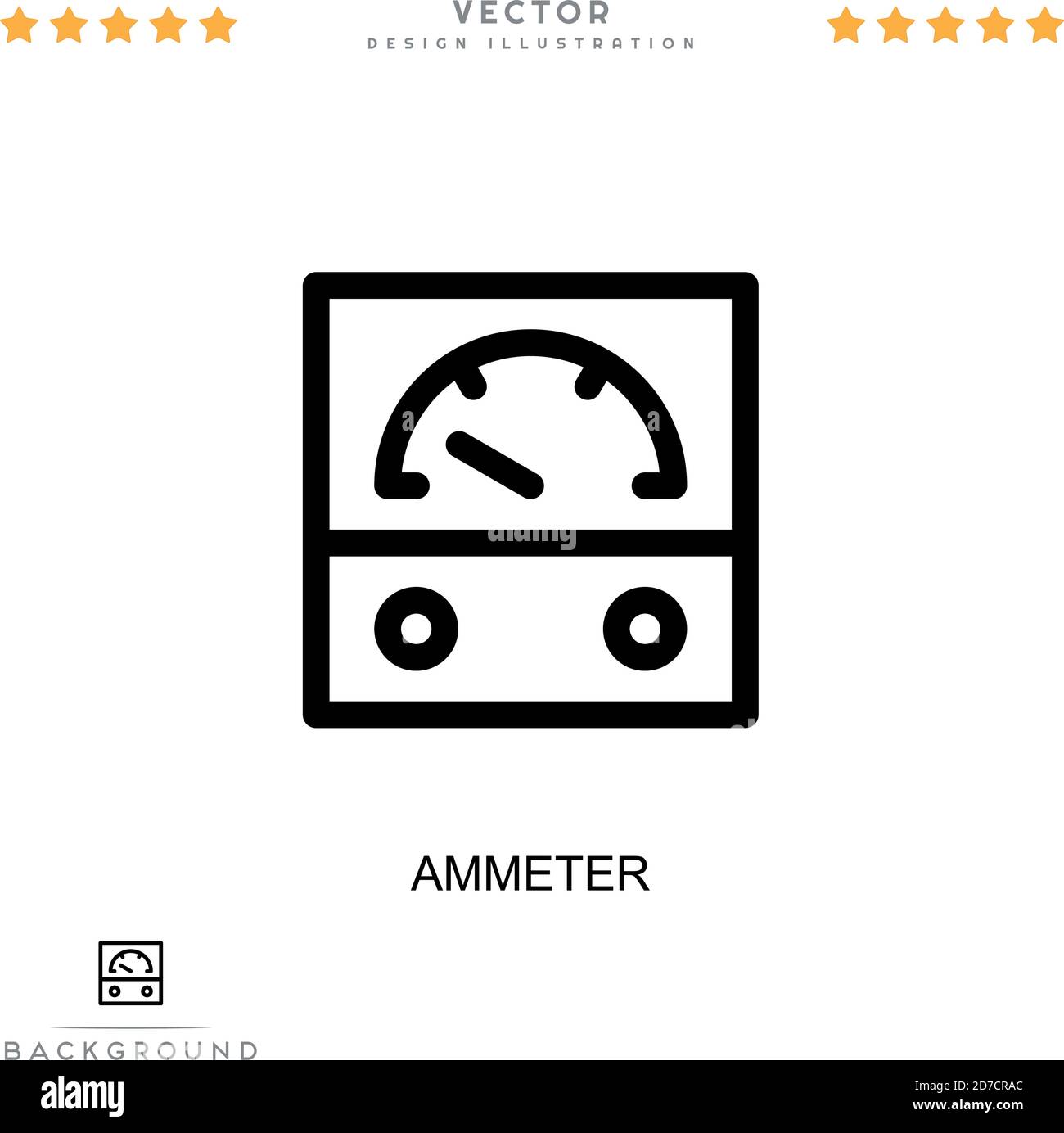 Ammeter icon. Simple element from digital disruption collection. Line ...