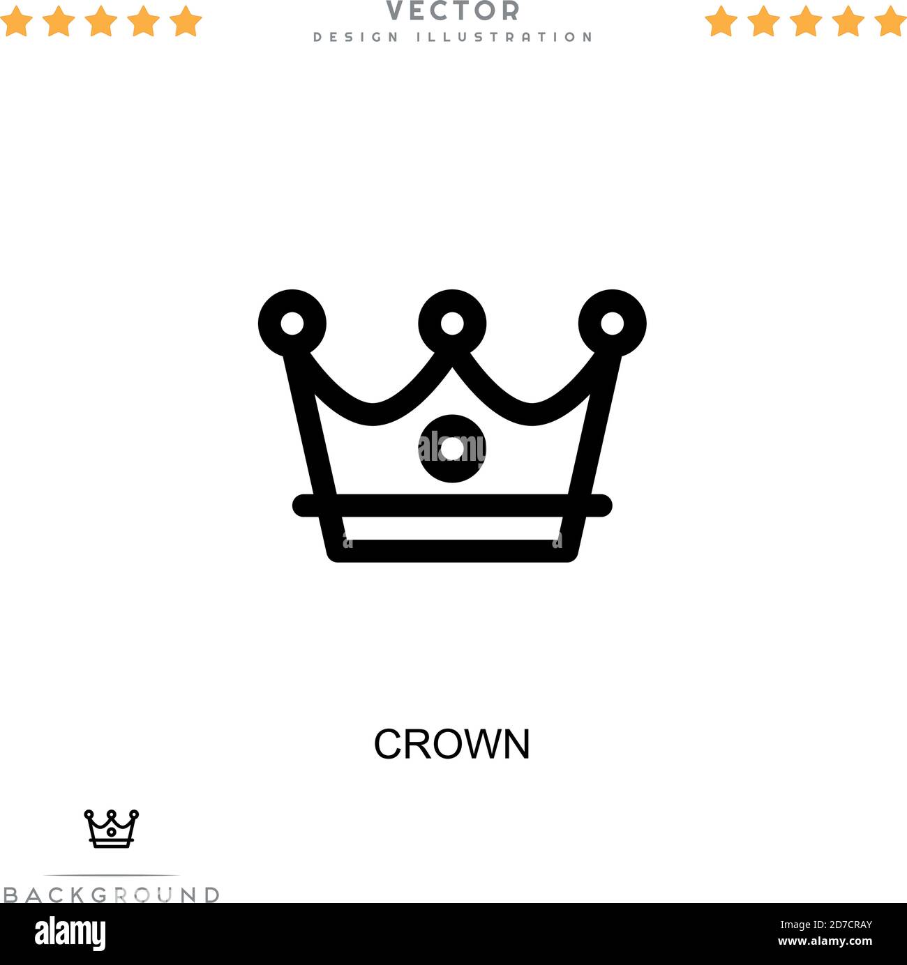 Crown icon. Simple element from digital disruption collection. Line ...