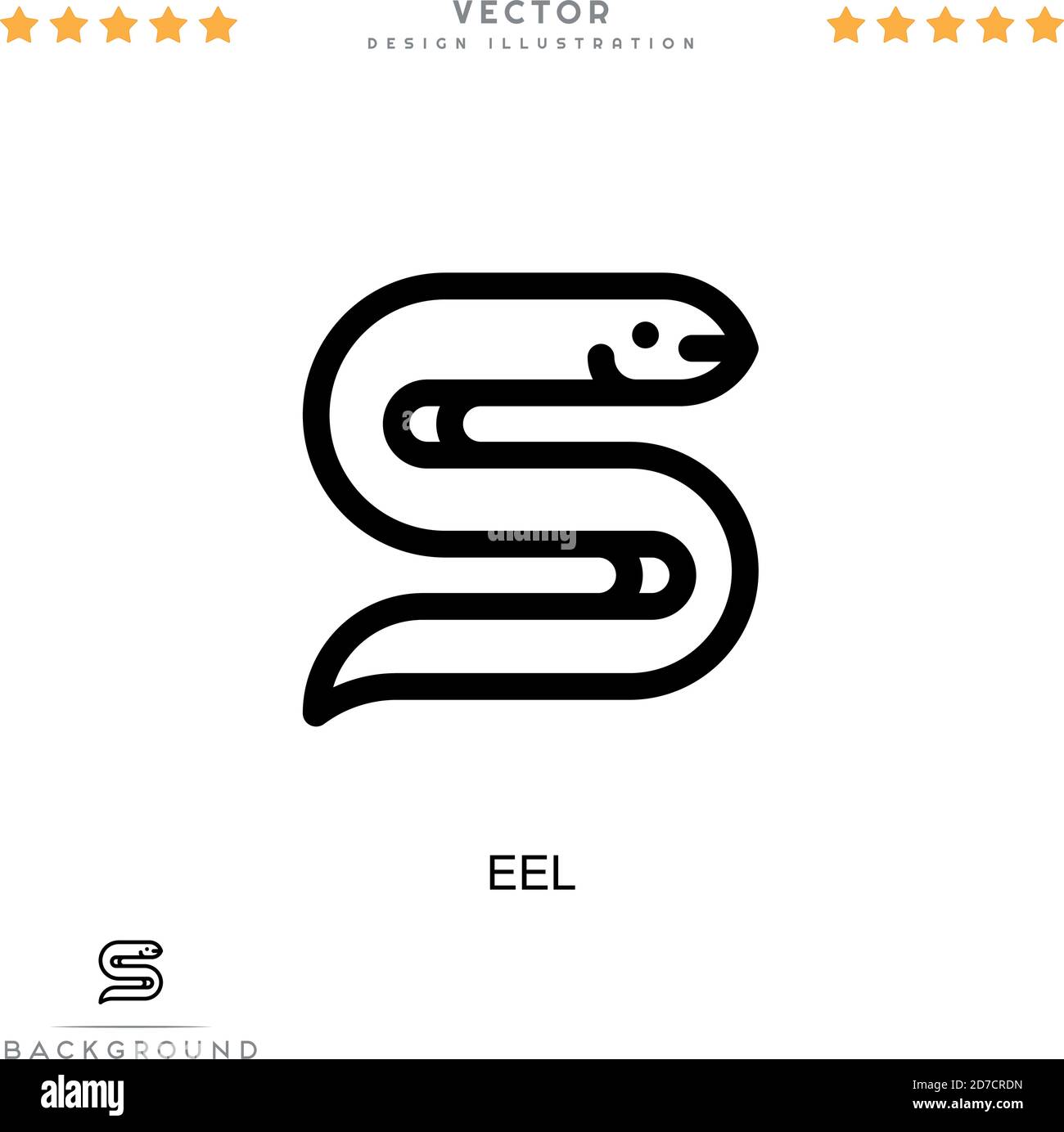 Eel icon. Simple element from digital disruption collection. Line Eel ...